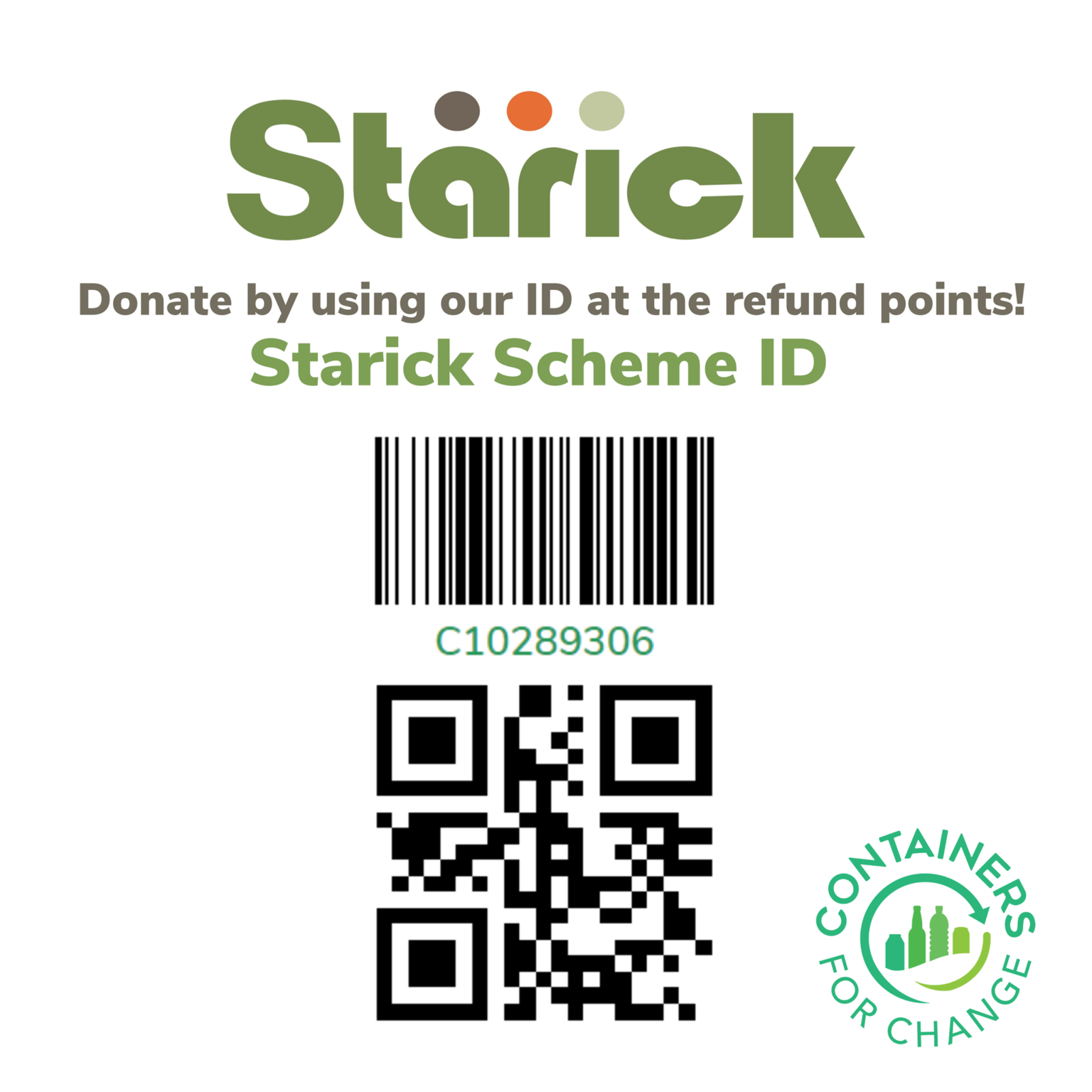 Containers for Change Starick SCHEME ID - Starick